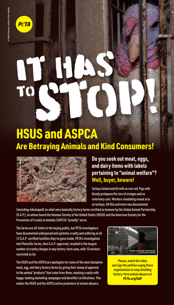 Pig Arrested! PETA To ASPCA: End Shameless Meat Industry Humane-Washing ...